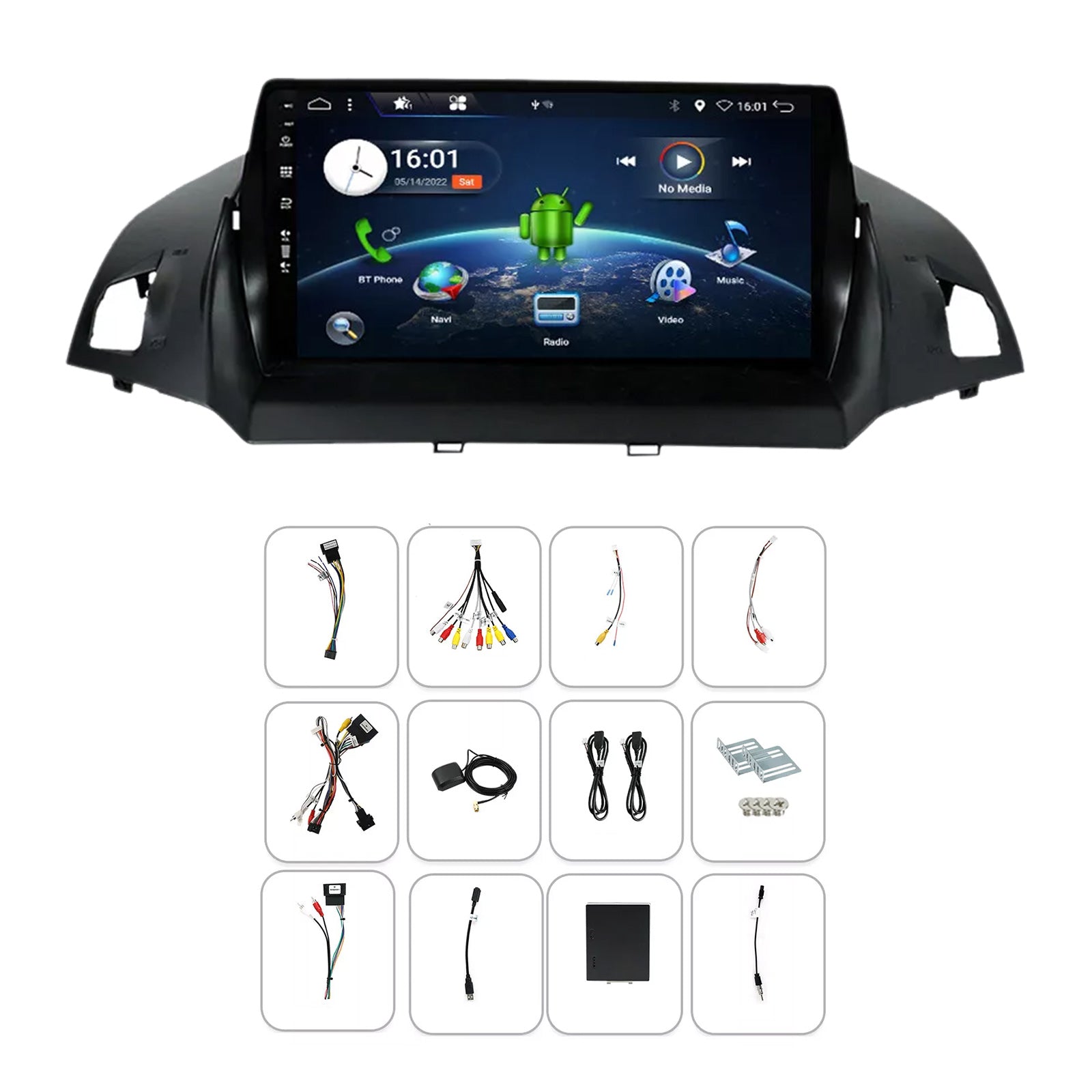 Ford Kuga Escape 2013-2017 9'' CarPlay Stereo Head Unit Android 14 ...