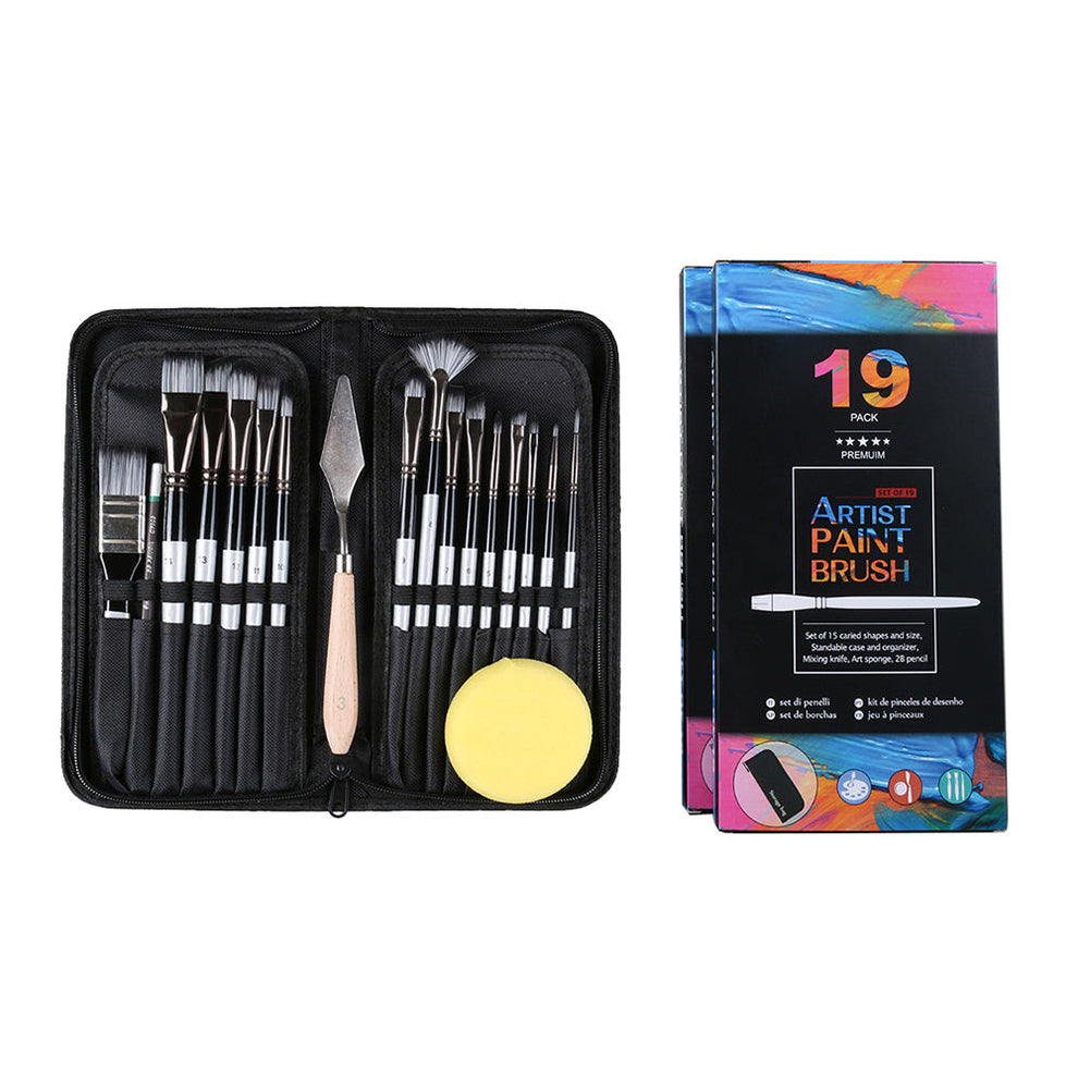 Artist Paint Brush Set Suitable For Watercolor + Acrylic + Oil ...