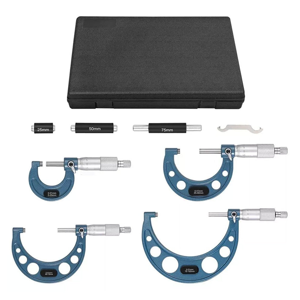 Outside Micrometer Set 0-6 Inch Carbide Machinist Tool 0.0001 Inch ...