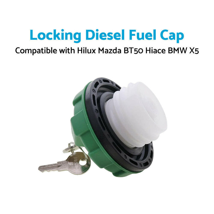 Locking Diesel Fuel Cap for Toyota Hilux Mazda BT-50 Hiace Ford Ranger ...